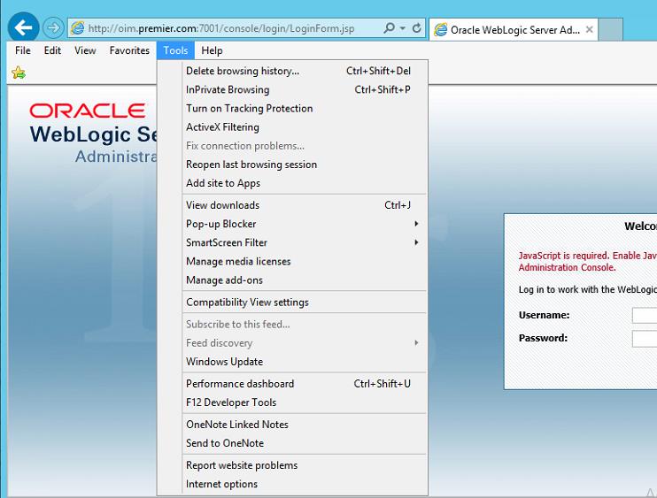Oracle Fusion Weblogic Admin Blog Javascript Is Required Enable Javascript To Use Weblogic